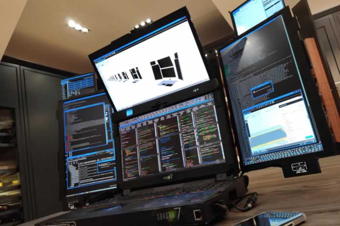 Aurora 7, un ordenador portátil con 7 pantallas - Visión Federal Noticias